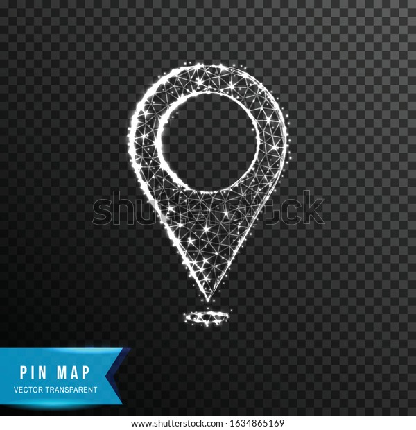 Pin Point Pointer Location Icon Connecting Stock Vector (Royalty Free ...