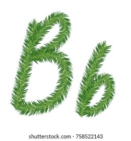 Pine Tree Letter B Stock Vector (Royalty Free) 758522143 | Shutterstock