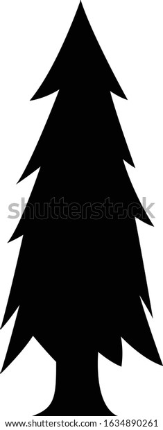 Pine Tree Vector Silhouette Trace Stock Vector (Royalty Free ...