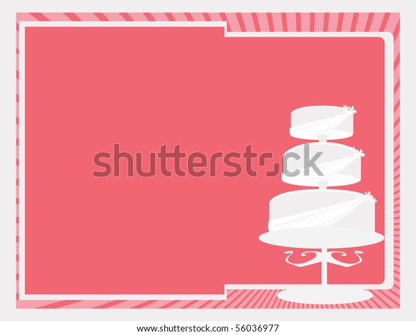 Pink Background Cake Vector Stock Vector (Royalty Free) 56036977 ...