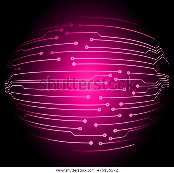 Pink Vector Future Technology Cyber Security Stock Vector (Royalty Free ...