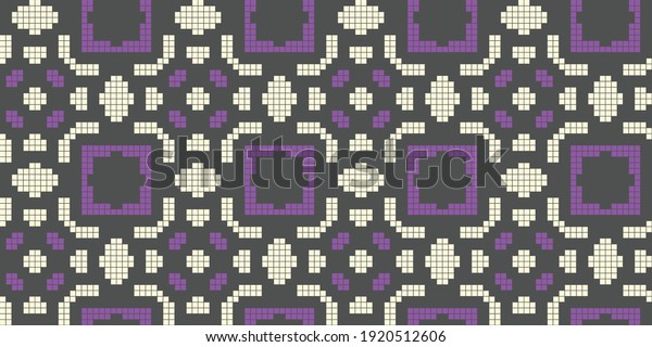 Pixel Art 8 Bit Background Seamless Stock Vector (Royalty Free ...