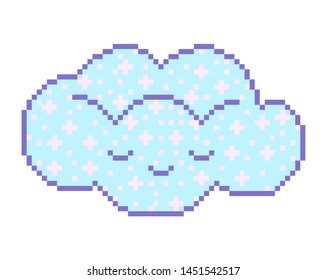 Pixel Art 8 Bit Cloud Object Stock Vector (Royalty Free) 1451542517 ...