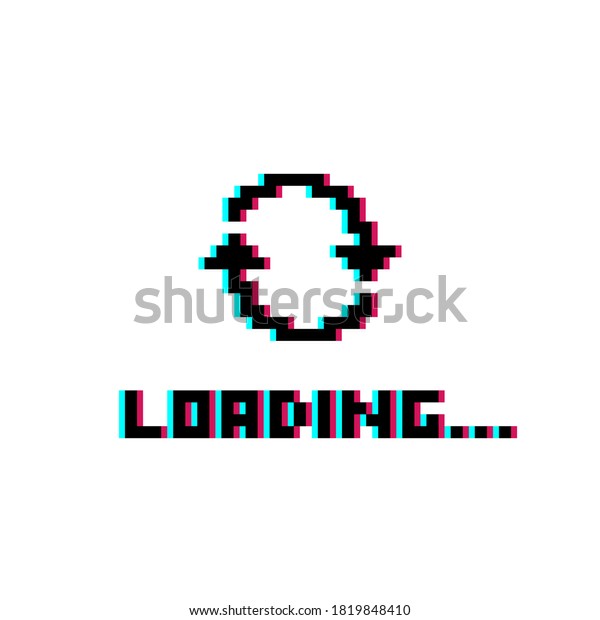 Pixel Art 8bit Circle Loading Icon Stock Vector (Royalty Free ...
