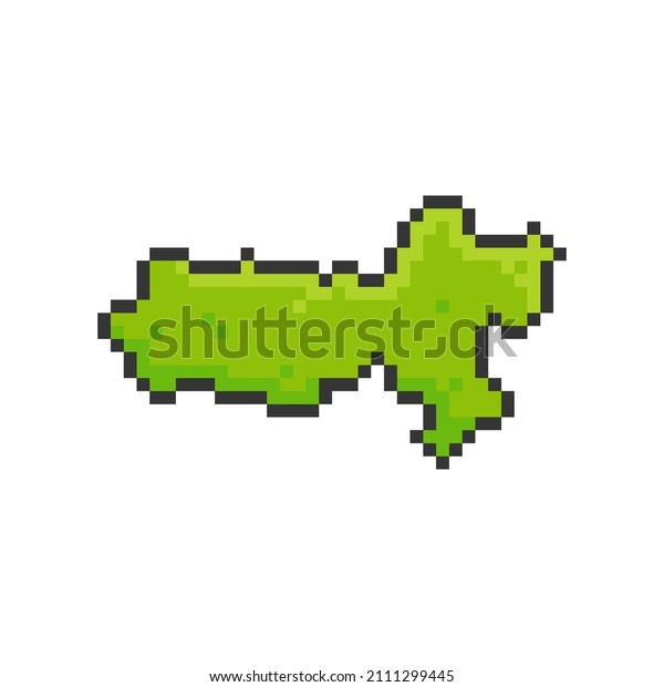 Pixel Art Central Java Province Map Stock Vector (Royalty Free ...