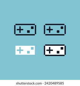 Pixel Art Outline Sets Icon Joystick Stock Vector (Royalty Free) 2420489585 | Shutterstock