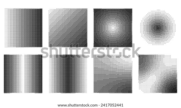 Pixel Bitmap Dither Gradient Squares Pixel Stock Vector (Royalty Free) 2417052441 | Shutterstock
