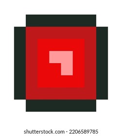 Pixel Button Icon Vector Illustration Stock Vector (Royalty Free ...