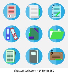 Pixel Perfaect Icons Documents Paper Sheets Stock Vector (Royalty Free ...