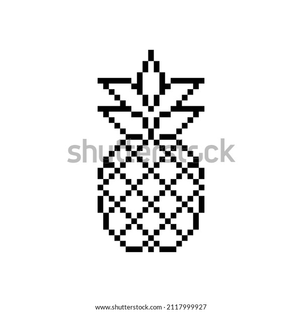 Pixel Pineapple Icon Vector 8 Bit Stock Vector (Royalty Free ...