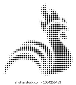 Pixelated Black Rooster Icon Vector Halftone Stock Vector (Royalty Free ...