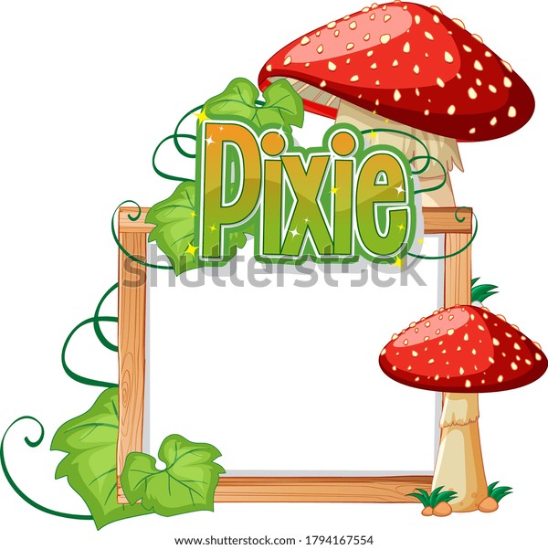 Pixie Logos Blank Banner On White Stock Vector (Royalty Free ...