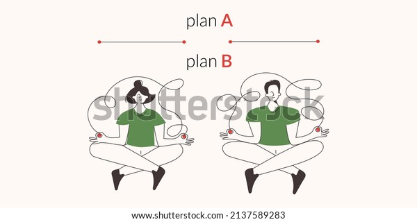 Plan B Alternative Difficult Path Concept Stock Vector (Royalty Free ...
