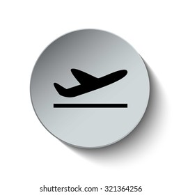 Plane Takeoff Icon Airplane Transport Symbol Stock Vector (Royalty Free ...