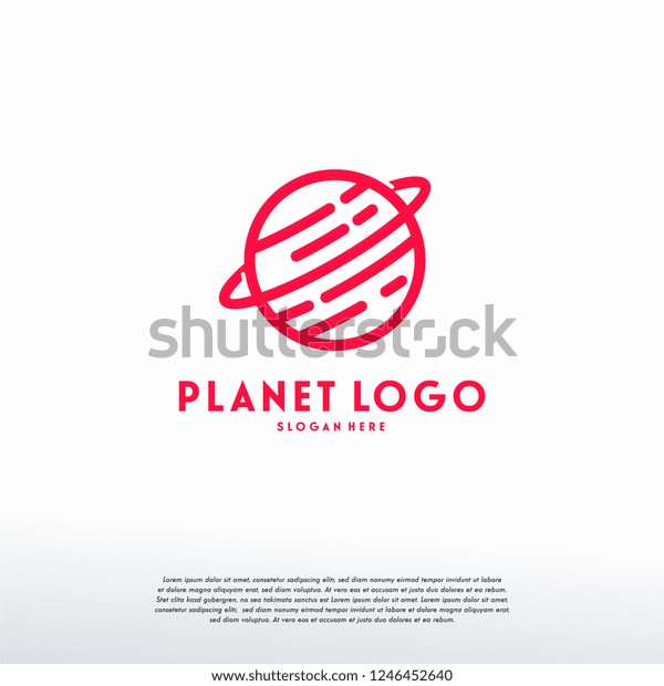 Planet Logo Designs Vector Communications Worldwide Stock Vector ...
