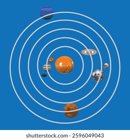 Planetary System Model 3d Planetary System Stock Vector (Royalty Free ...