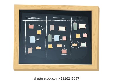 Planning Board Sticky Notes Task Board Stock Vector (Royalty Free ...
