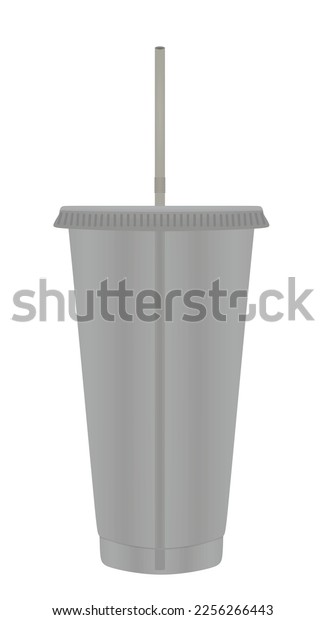 Plastic Bottle Straw Vector Stock Vector (Royalty Free) 2256266443 ...