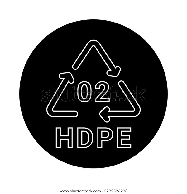 Plastic Recycling Code Hdpe 2 Line Stock Vector (Royalty Free ...
