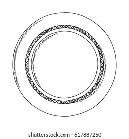 Plate Pattern Vector Drawing Stock Vector (Royalty Free) 617887250 ...