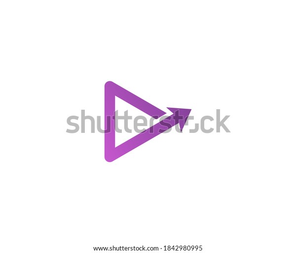 Play Button Arrow Vector Icon Stock Vector (Royalty Free) 1842980995 ...
