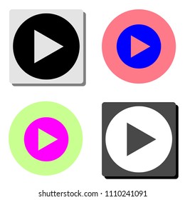 Play Button Icon Vector Format Stock Vector (Royalty Free) 2002559195 ...