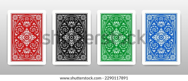 Playing Cards Back Side Vector Illustrator Stock Vector (Royalty Free ...
