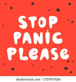 Please Do Not Panic Stop Sticker: เวกเตอร์สต็อก (ปลอดค่าลิขสิทธิ์ ...