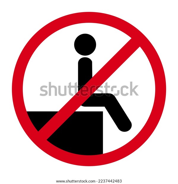 Please Do Not Sit Here Red Stock Vector (Royalty Free) 2237442483 ...