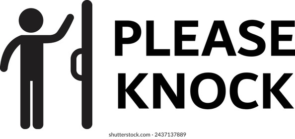 Please Knock Sign Board Vector Stock Vector (Royalty Free) 2442059179 ...