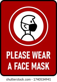 Please Wear Face Mask Rectangular Vertical: เวกเตอร์สต็อก (ปลอดค่า ...