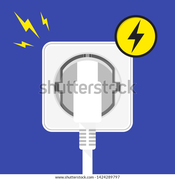 Plug Full Power Outlet Overload Charger Stock Vector (Royalty Free ...