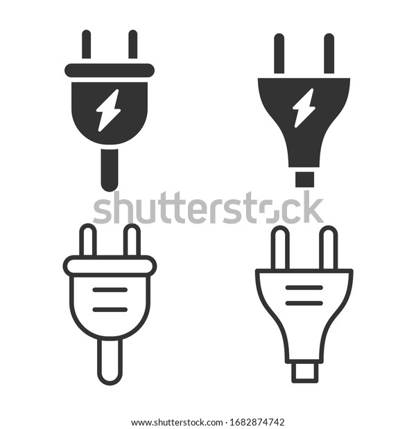 Plug Icon Template Color Editable Plug Stock Vector (Royalty Free ...