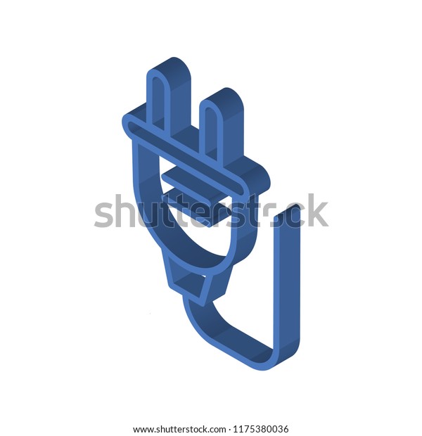 Plug Isometric Left Top View 3d Stock Vector (Royalty Free) 1175380036 ...