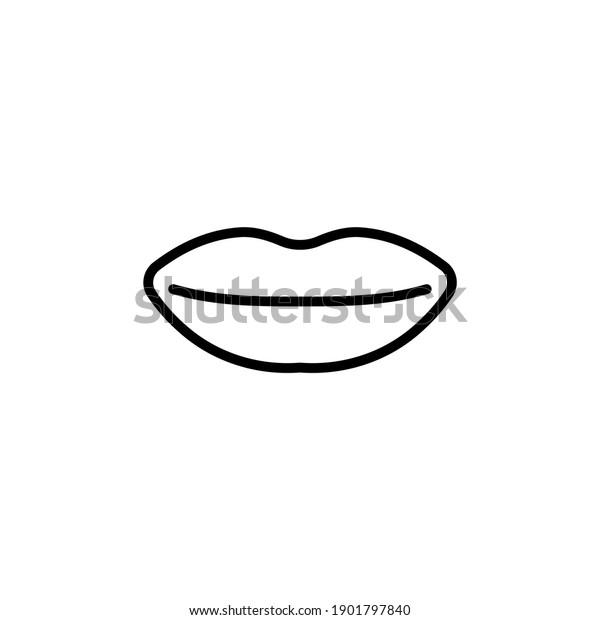 Plump Lips Icon Vector Logotype Stock Vector (Royalty Free) 1901797840 ...