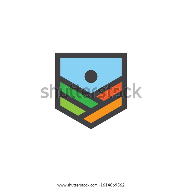 Pocket Logo Vector Landscape Element Template: vector de stock (libre ...