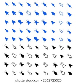 Pointer Click Icon Clicking Cursor Pointing Stock Vector (Royalty Free) 2562725325 | Shutterstock