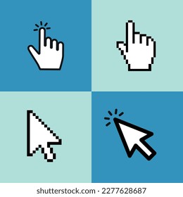Pointer Cursor Icons Web Arrows Cursors Stock Vector (Royalty Free ...