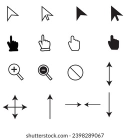 Pointer Cursor Mouse Icon Clicking Cursor Stock Vector (Royalty Free ...