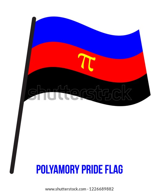 Polyamory Pride Flag Waving Vector Illustration Stock Vector (Royalty ...