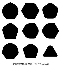 Set Pentagon Shapes Different Sides Various Stock Vector (Royalty Free ...