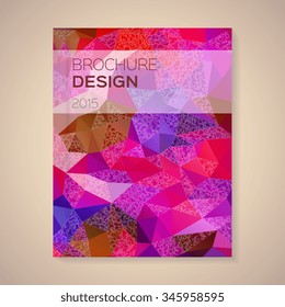 Polygonal Vector Design Template Layout Brochure Stock Vector (Royalty ...