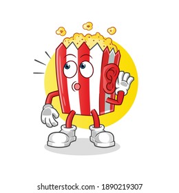 Pop Corn Eavesdropping Vector Cartoon Character Stock Vector (Royalty Free) 1890219307 ...