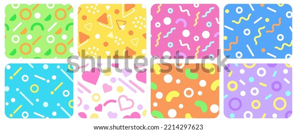 Pop Pattern Backgroundsuitable Cute Designsvivid ...