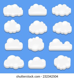 Popup Vector Abstract Cloud Stock Vector (Royalty Free) 232342504 ...