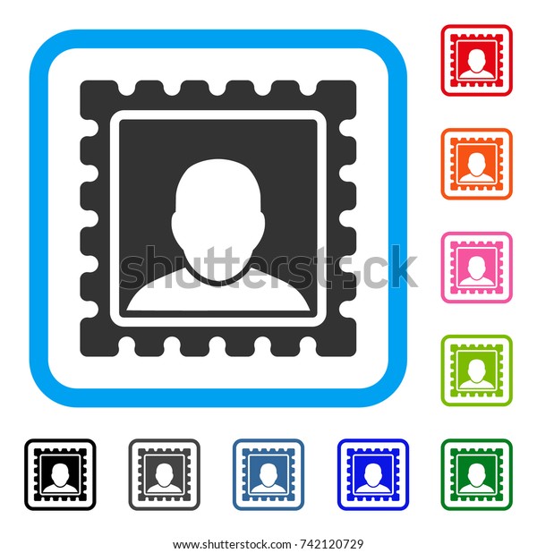 Postal Mark Icon Flat Gray Iconic Stock Vector (Royalty Free) 742120729 ...