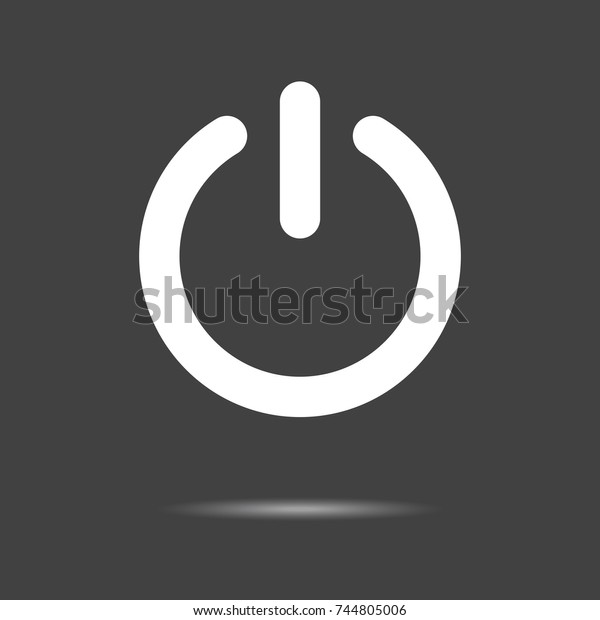 Power Button Icon Simple Flat Design Stock Vector (Royalty Free ...