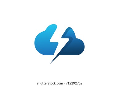 Powerful Cloud Computing Logo Design Vector Stock Vector (Royalty Free ...