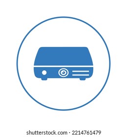 Presentation Multimedia Lcd Projector Icon Circle Stock Vector (Royalty ...