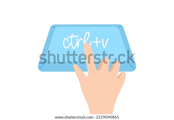 Pressing Button Vector Flat Design Pressing Stock Vector (Royalty Free ...